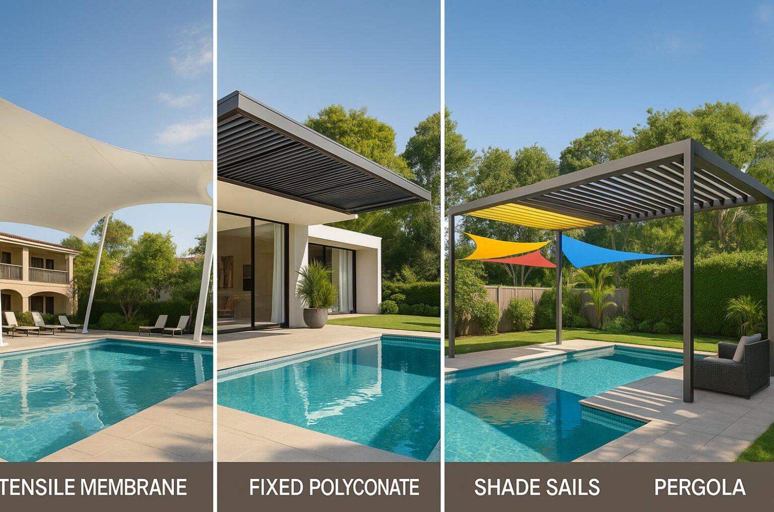 Canopy for Swimming Pool: Types and How to Select - Jieol Tensile Structure